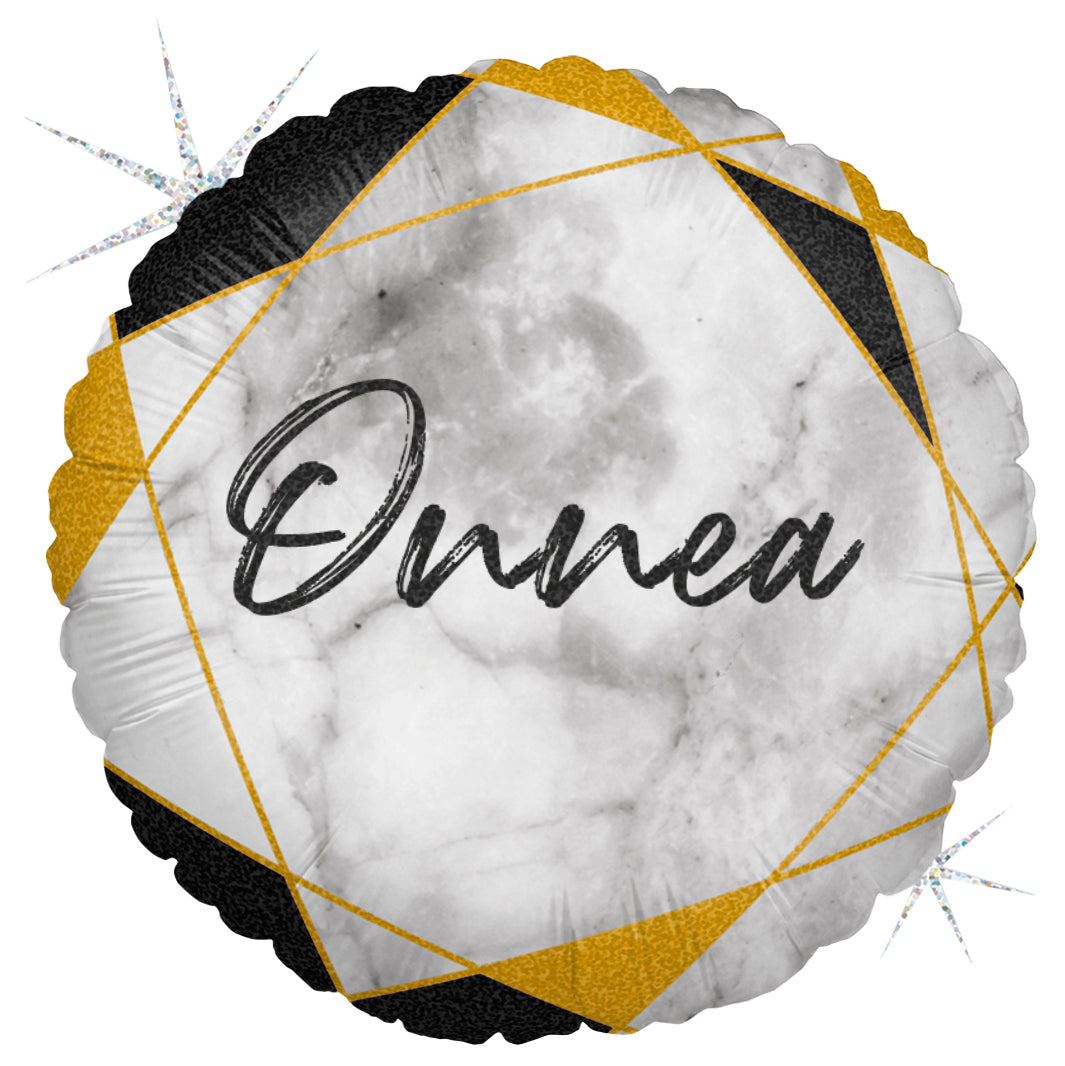 Onnea marmori musta foliopallo – Juhlamaailma