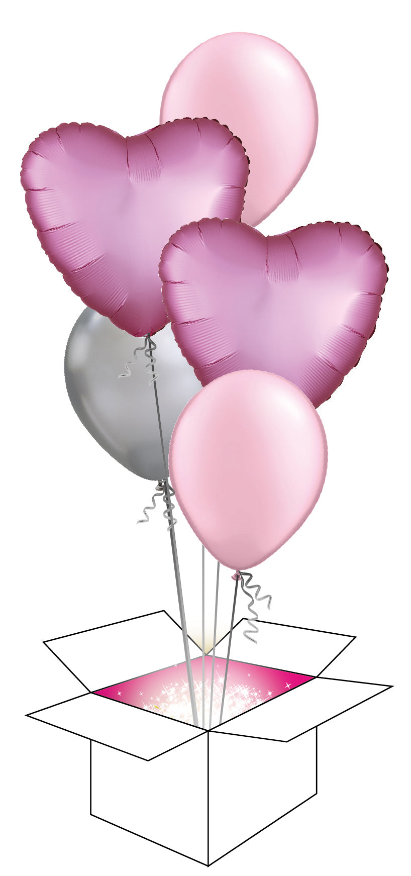 Palloboxi ilmapalloasetelma, sydän L-koko – Juhlamaailma