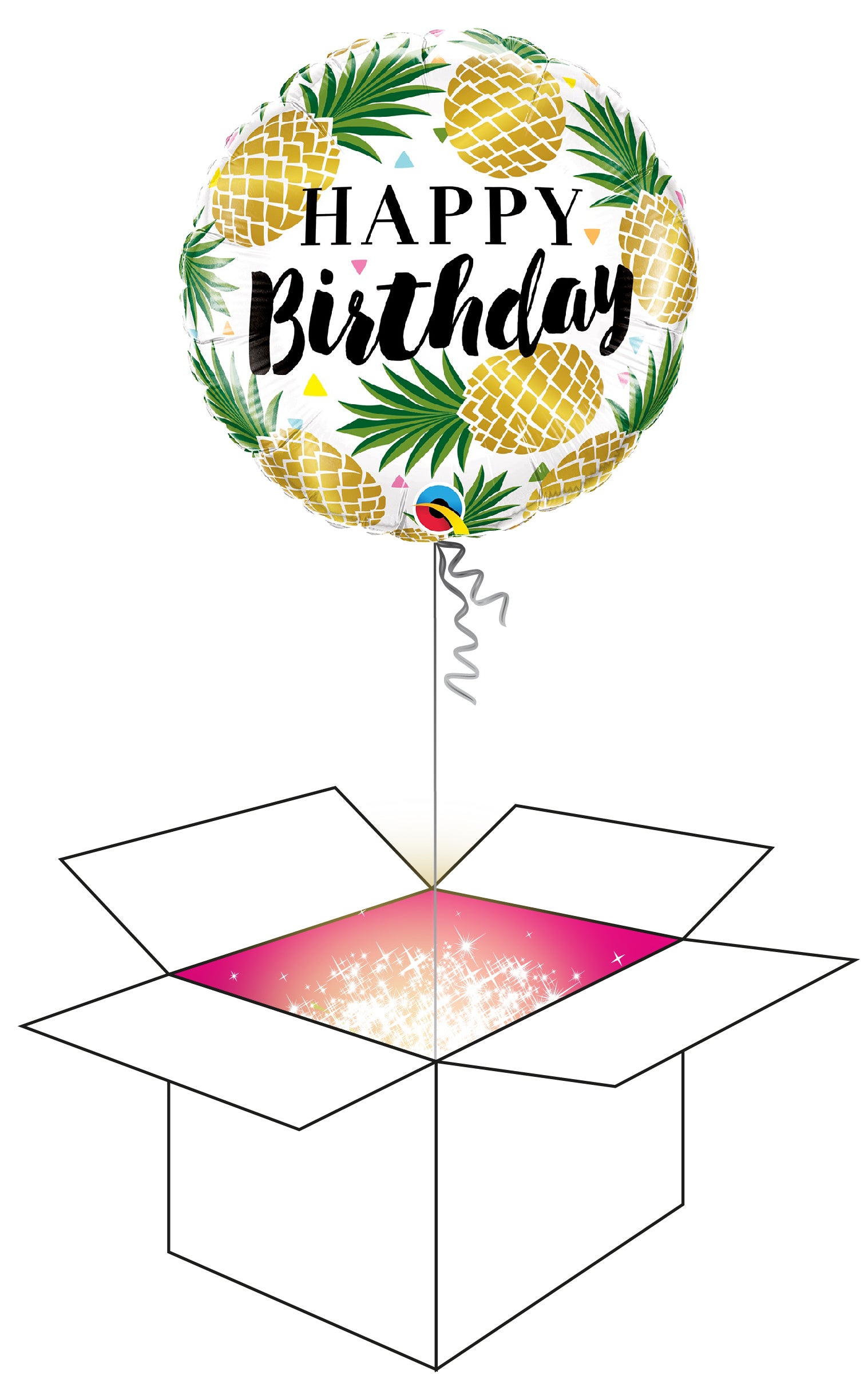 Palloboxi, Happy Birthday ananas foliopallo – Juhlamaailma