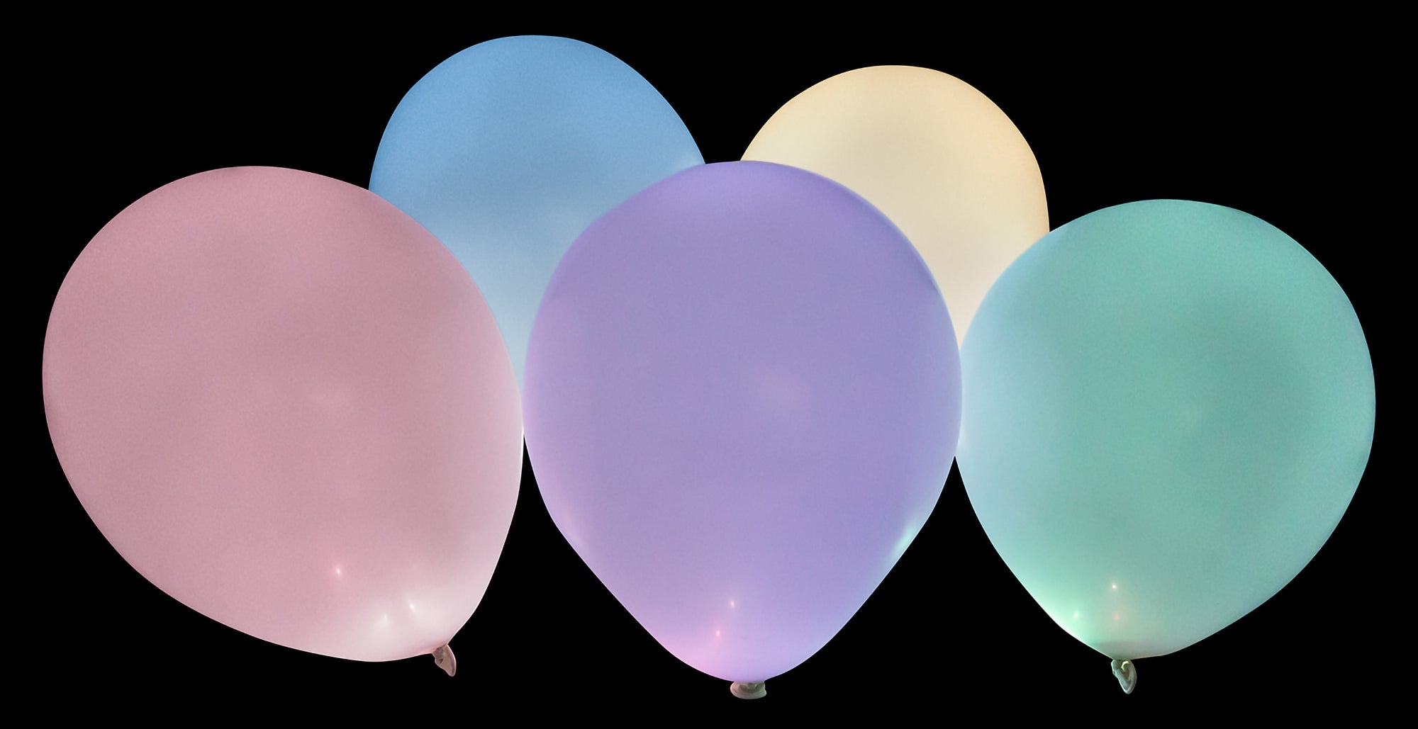 LED-ilmapallo 27 cm väriä vaihtava valo 5 kpl/pss – Juhlamaailma
